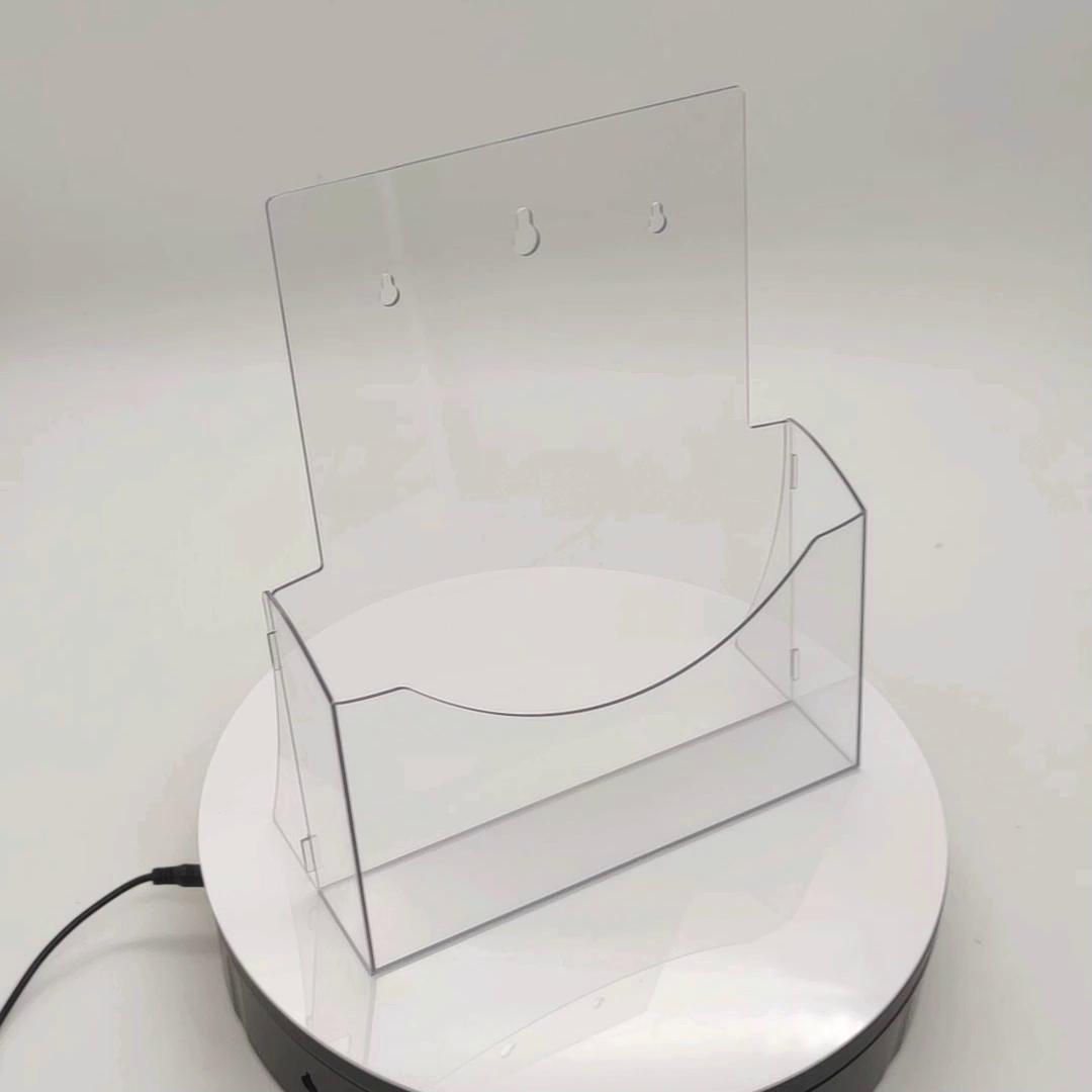 PETA4 size brochure holder plastic box display stand (one layer box can ...